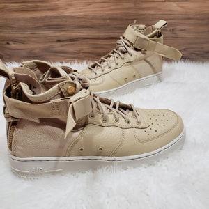 Nike | Shoes | New Nike Air Force Mid Tan Sneakers | Poshmark